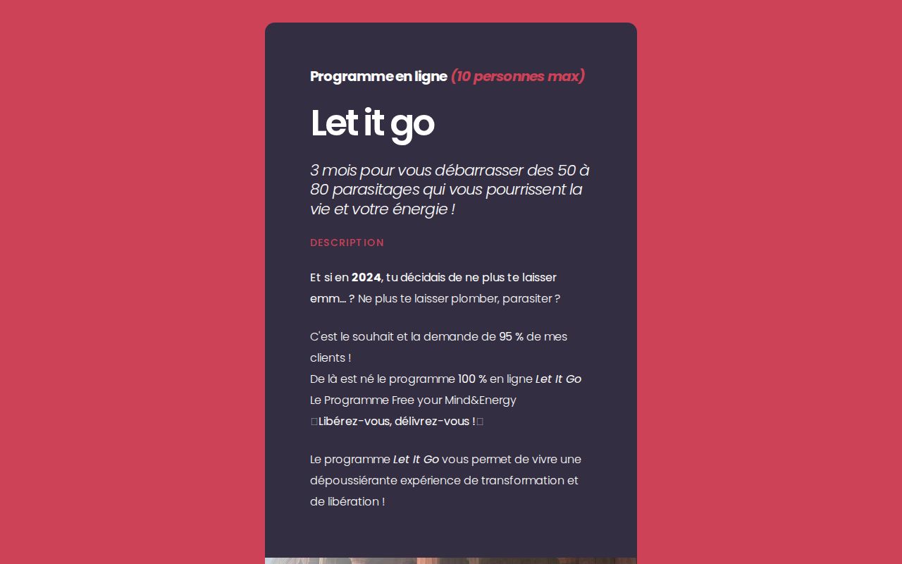 Programmes - Sonia Quétant